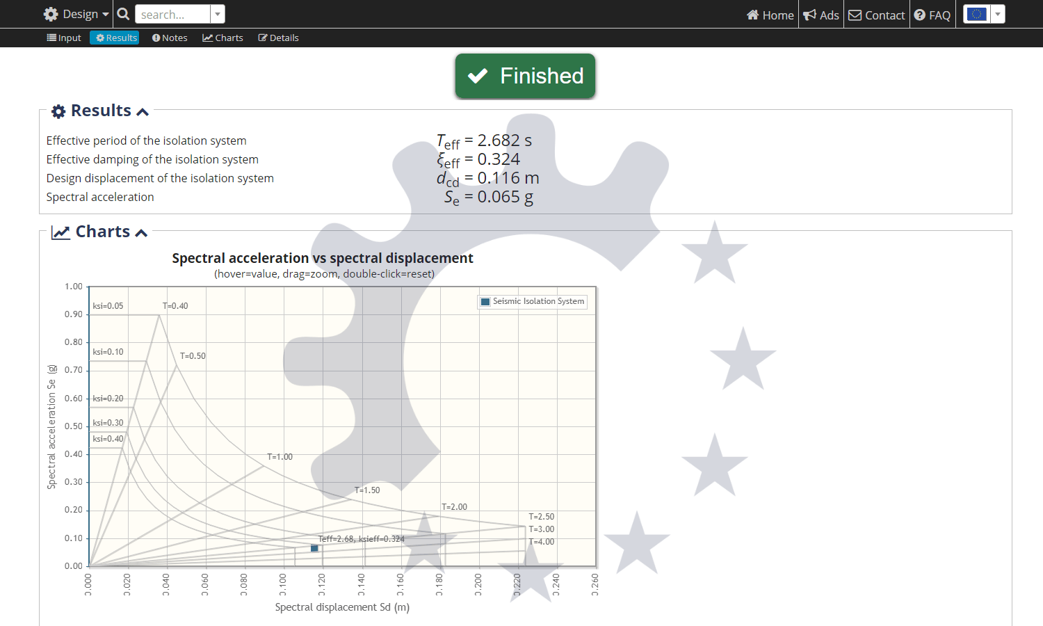 Design of seismic isolation system (FPS, LRB, HDRB) - Eurocode 8